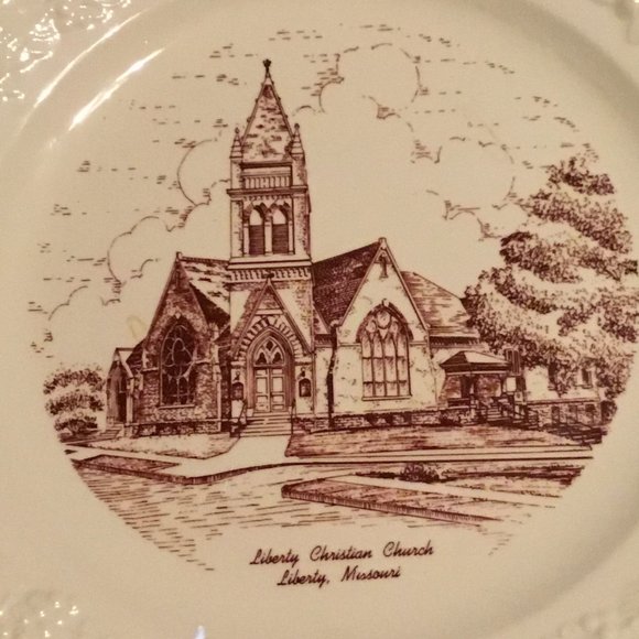 Homer Laughlin | Art | Vintage Homer Laughlin Liberty Christian Church ...